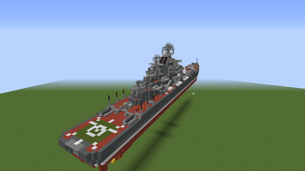Kirov-class Soviet battlecruiser 1/2 scale Minecraft Map