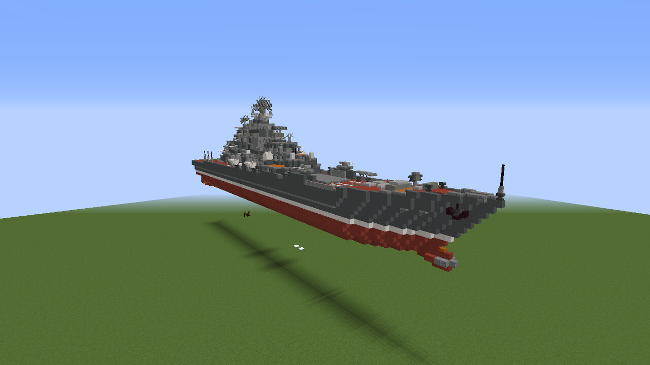 Kirov-class Soviet battlecruiser 1/2 scale Minecraft Map
