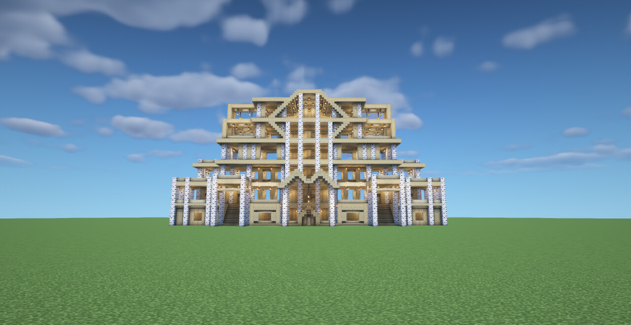 LARGE MODERN BIRCH WOODEN HOUSE | WORLD DOWNLOAD Minecraft Map