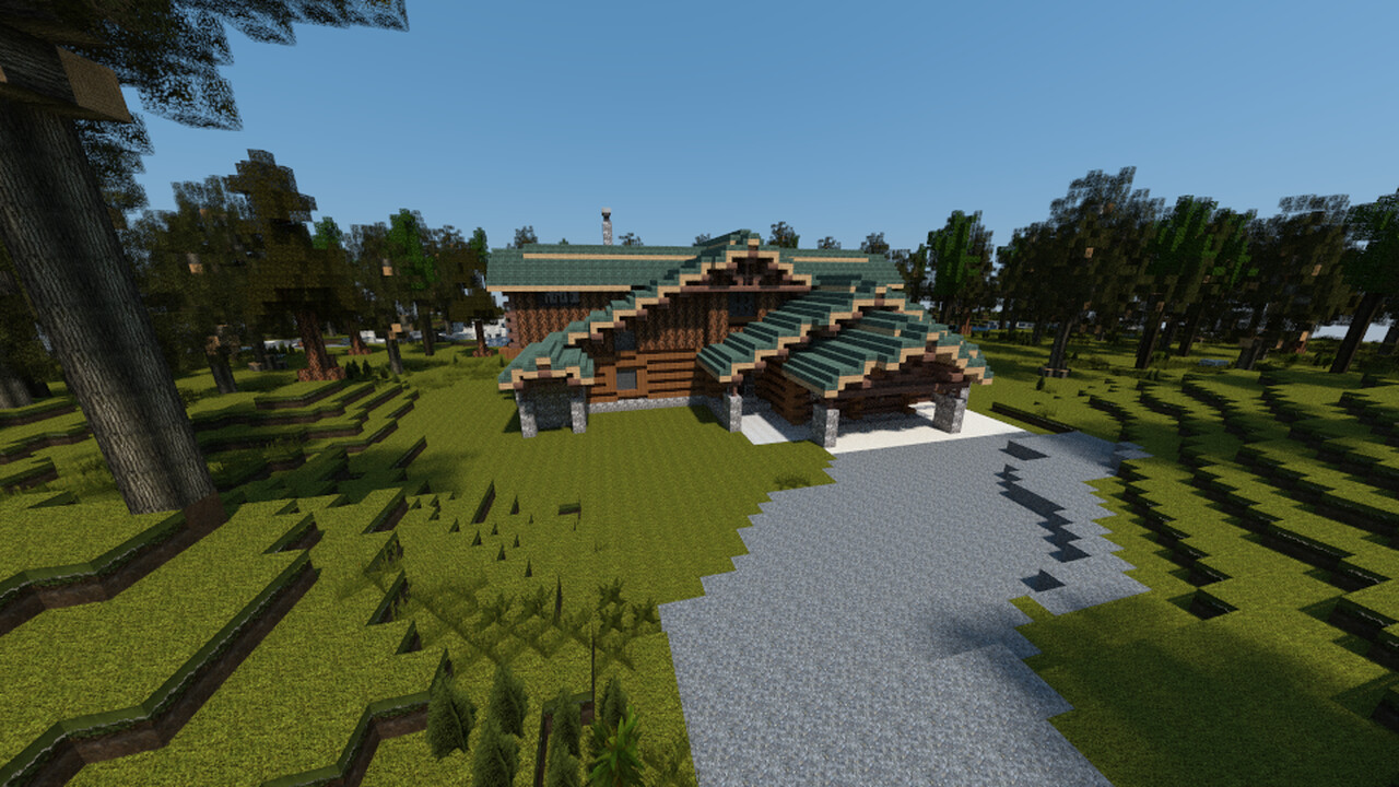 Lakeview, Log home #1 [With full interior and download] Minecraft Map