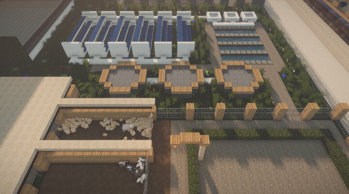 Rosalie Family Farm | Solar Wind Power Plants Minecraft Map