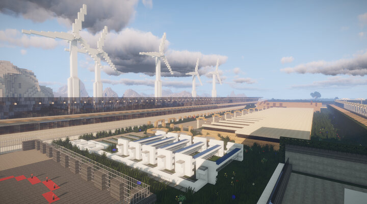 Rosalie Family Farm | Solar Wind Power Plants Minecraft Map