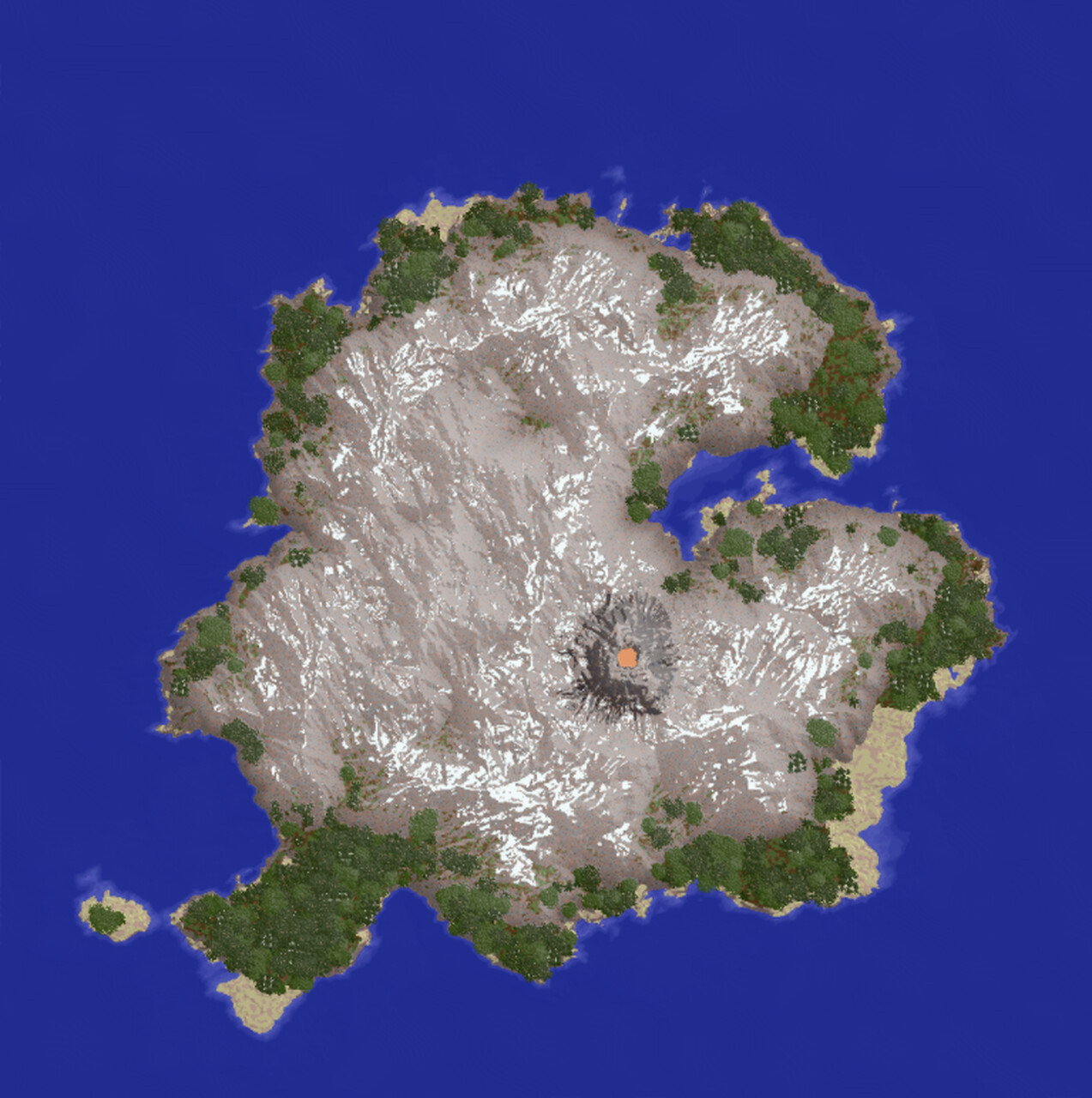 Tuvasa - Volcanic Island - 1024x1024 Minecraft Worldpainter Map ...