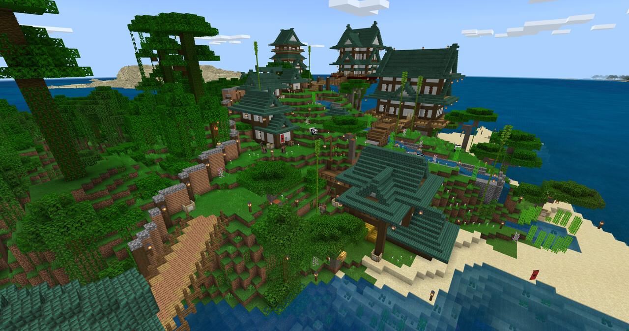 Ancient Japan Survival Jungle! PE / bedrock Minecraft Map
