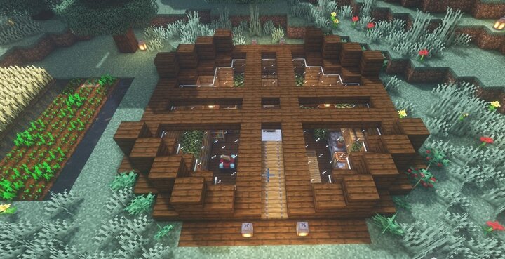 cottage underground base Minecraft Map