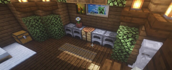 cottage underground base Minecraft Map