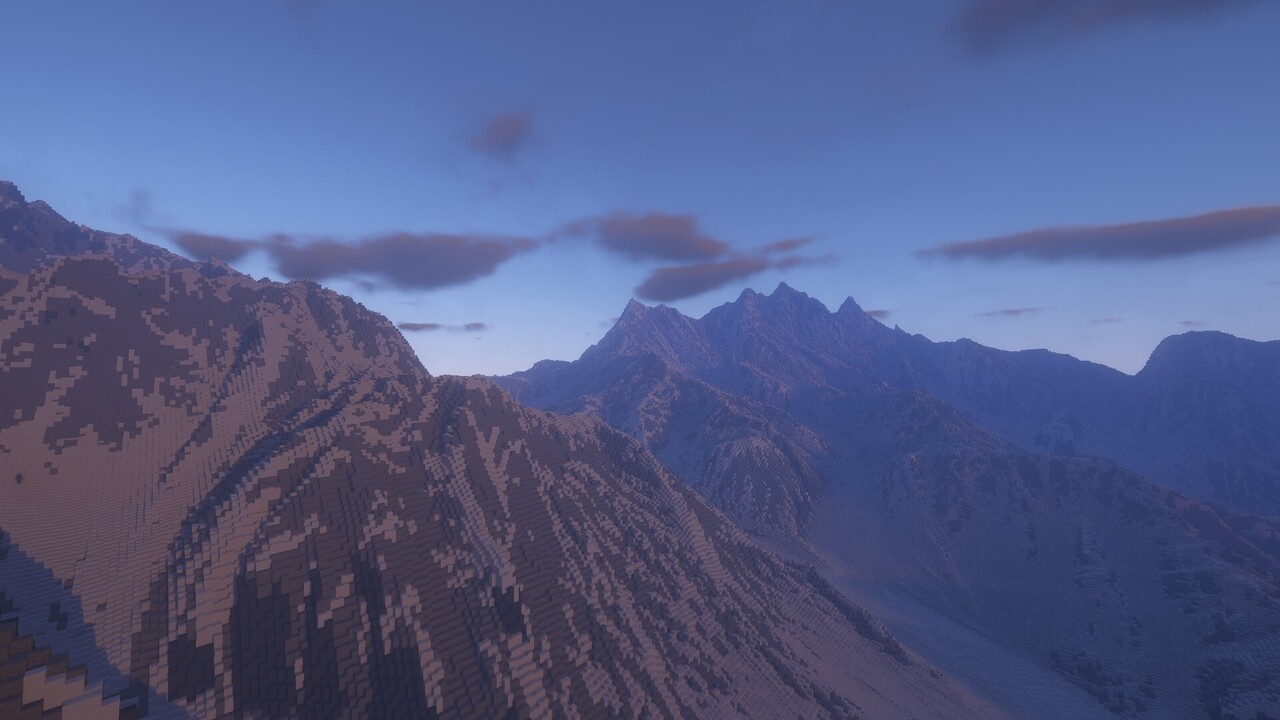 Snowy mountains in hight quality Minecraft Map
