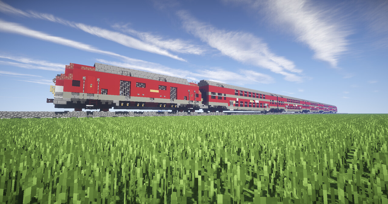 German Bombardier Double-deck Coach Train DB [Full Interior] Minecraft Map