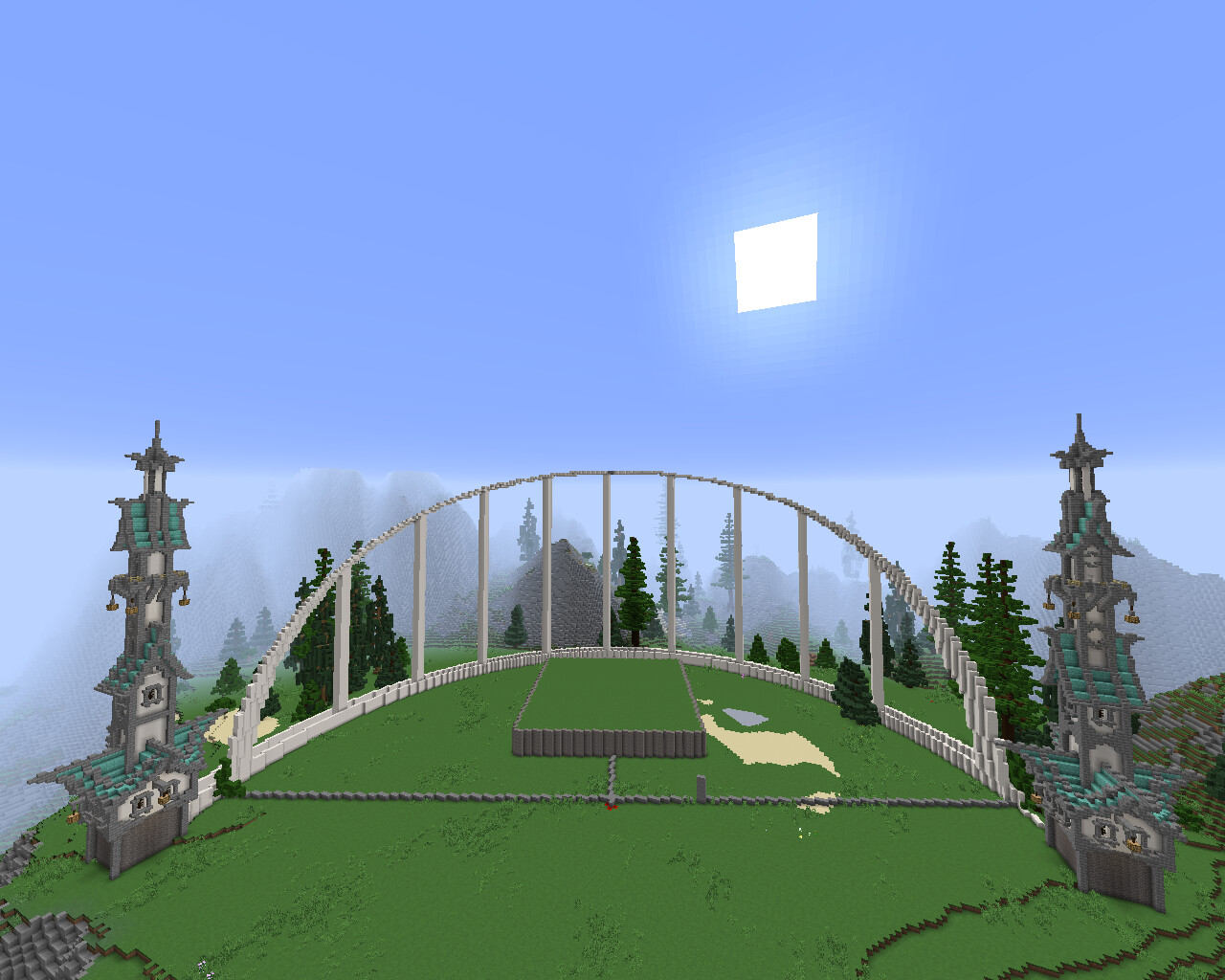 Diagonal Japanese Castle Minecraft Map