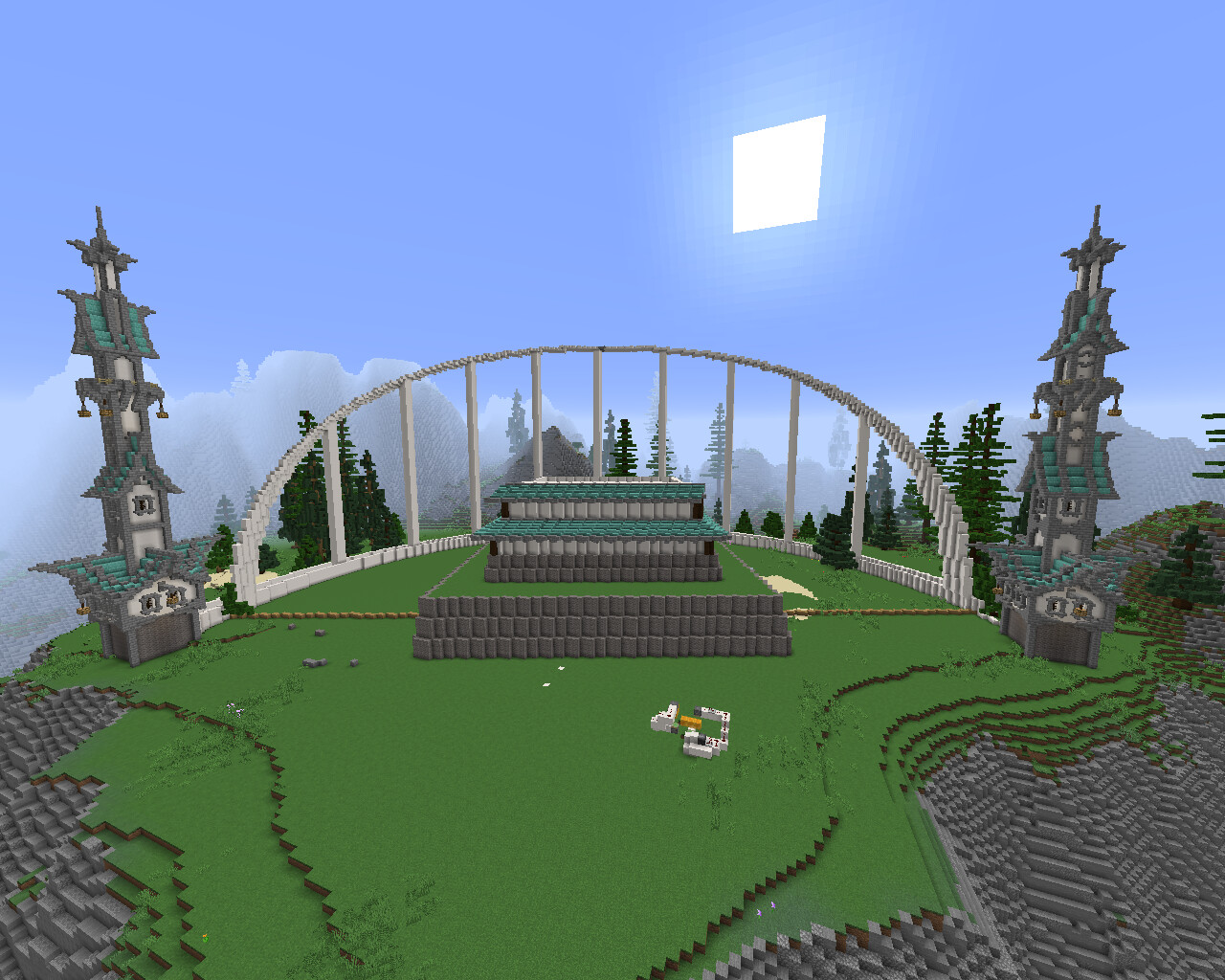 Diagonal Japanese Castle Minecraft Map