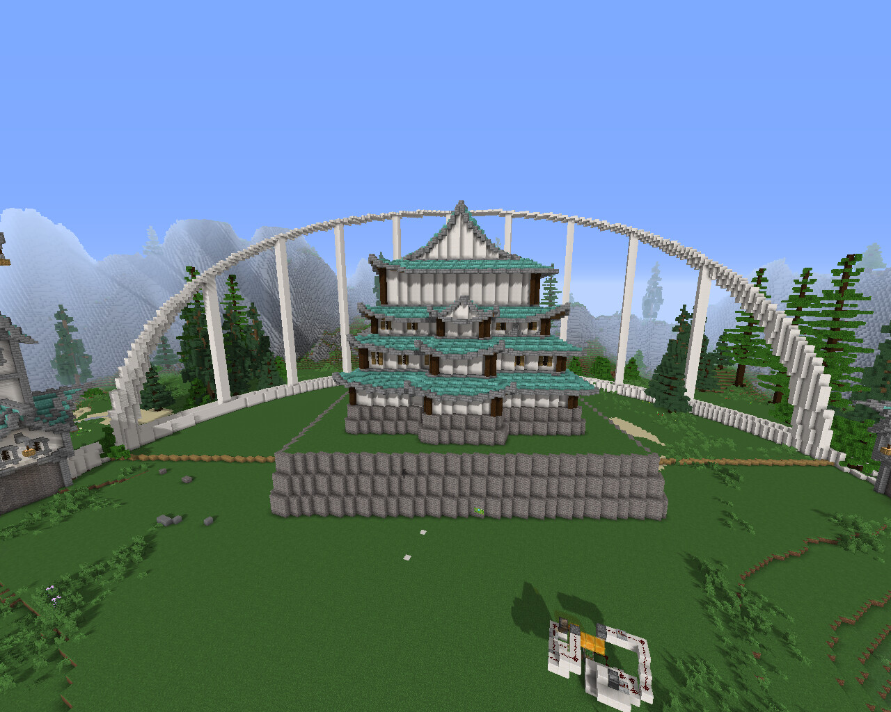 Diagonal Japanese Castle Minecraft Map