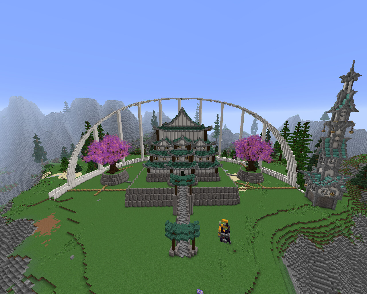 Diagonal Japanese Castle Minecraft Map