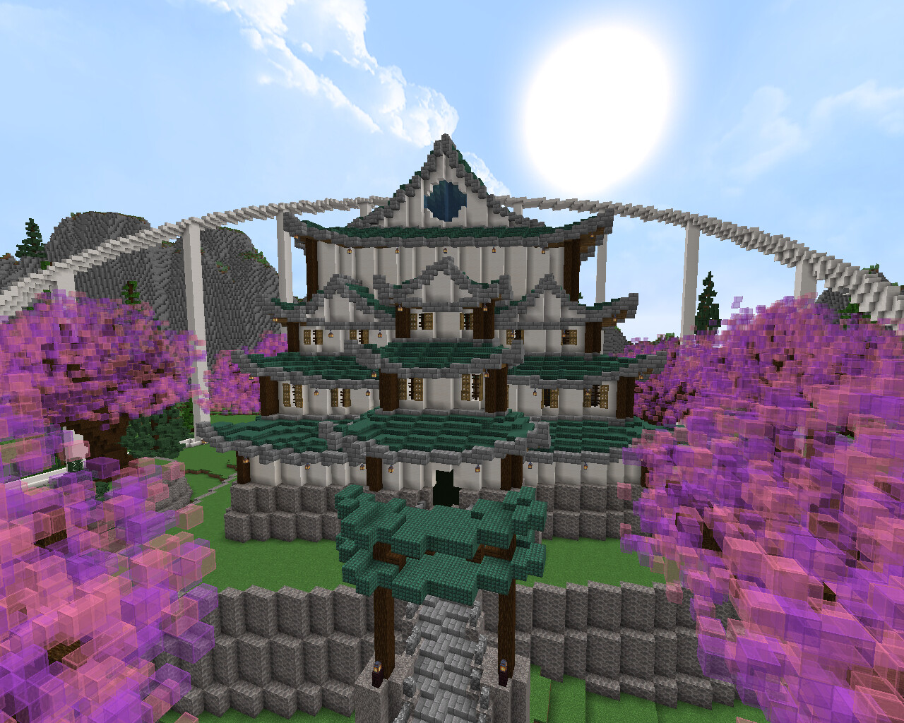 Diagonal Japanese Castle Minecraft Map