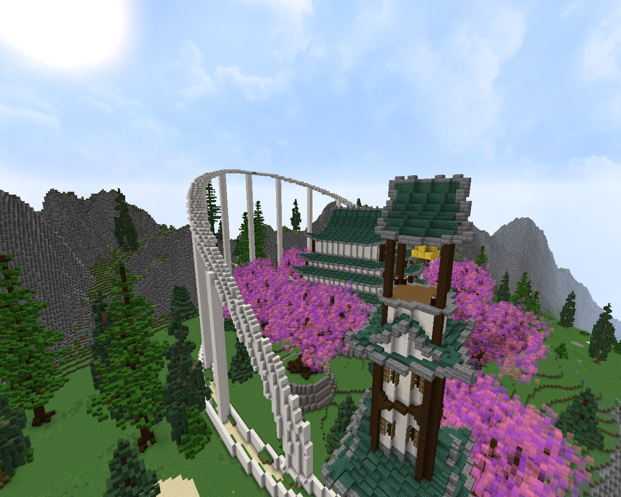 Diagonal Japanese Castle Minecraft Map