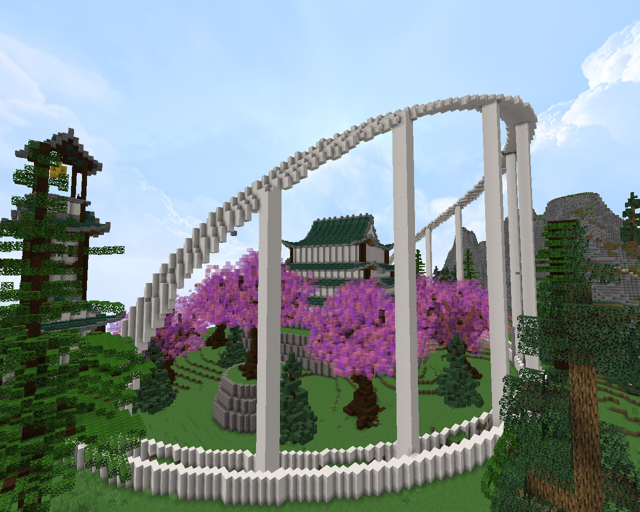 Diagonal Japanese Castle Minecraft Map