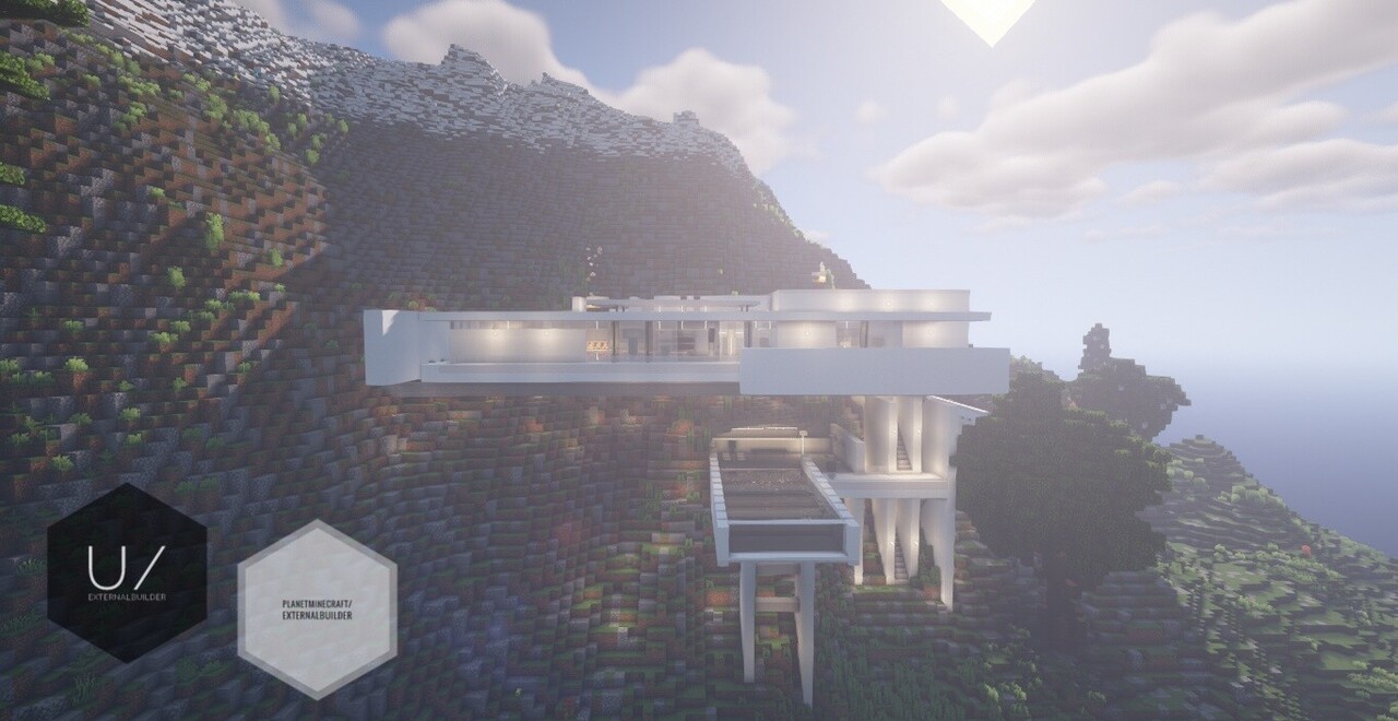 Modern Mountain House Minecraft Map