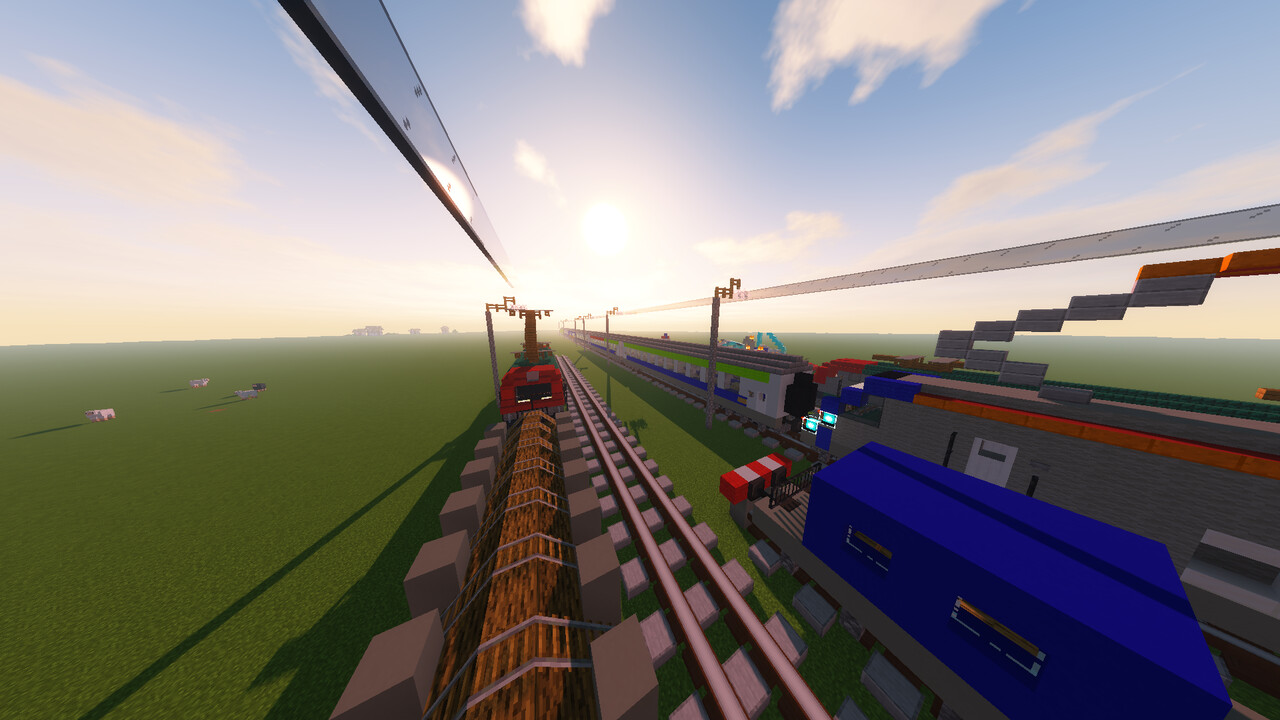 my buildings and pkp trains Minecraft Map