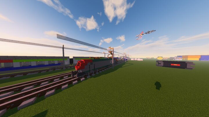 my buildings and pkp trains Minecraft Map