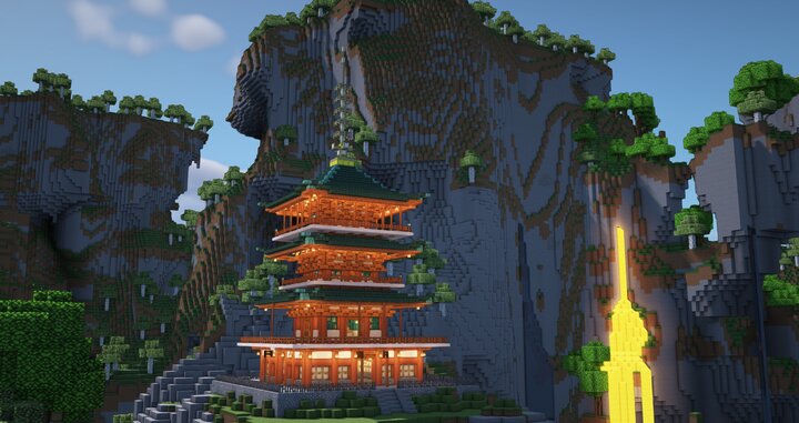 Japanese Minecraft Pagoda Tutorial - Seiganto-Ji Pagoda - 1.16 ...