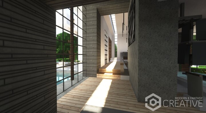 Modern Villa | with interiors + download | MFC Minecraft Map