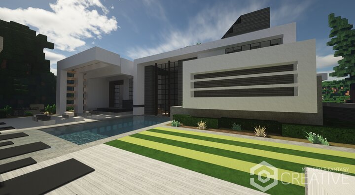 Modern Villa | with interiors + download | MFC Minecraft Map