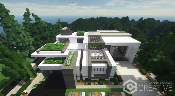 Modern Villa | with interiors + download | MFC Minecraft Map