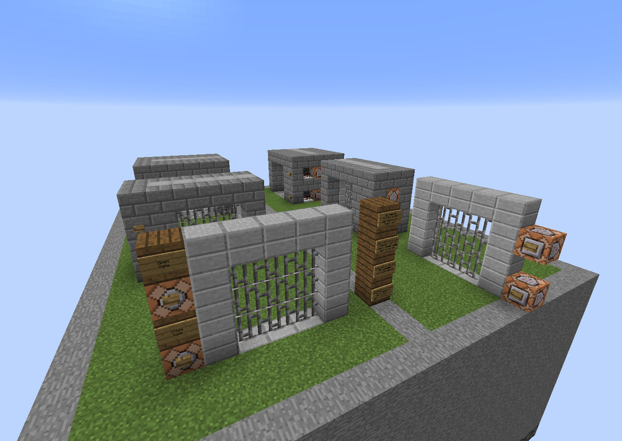 Working 3x3 Portcullis or Gate (Command Block) 1.12-1.19 Minecraft Map