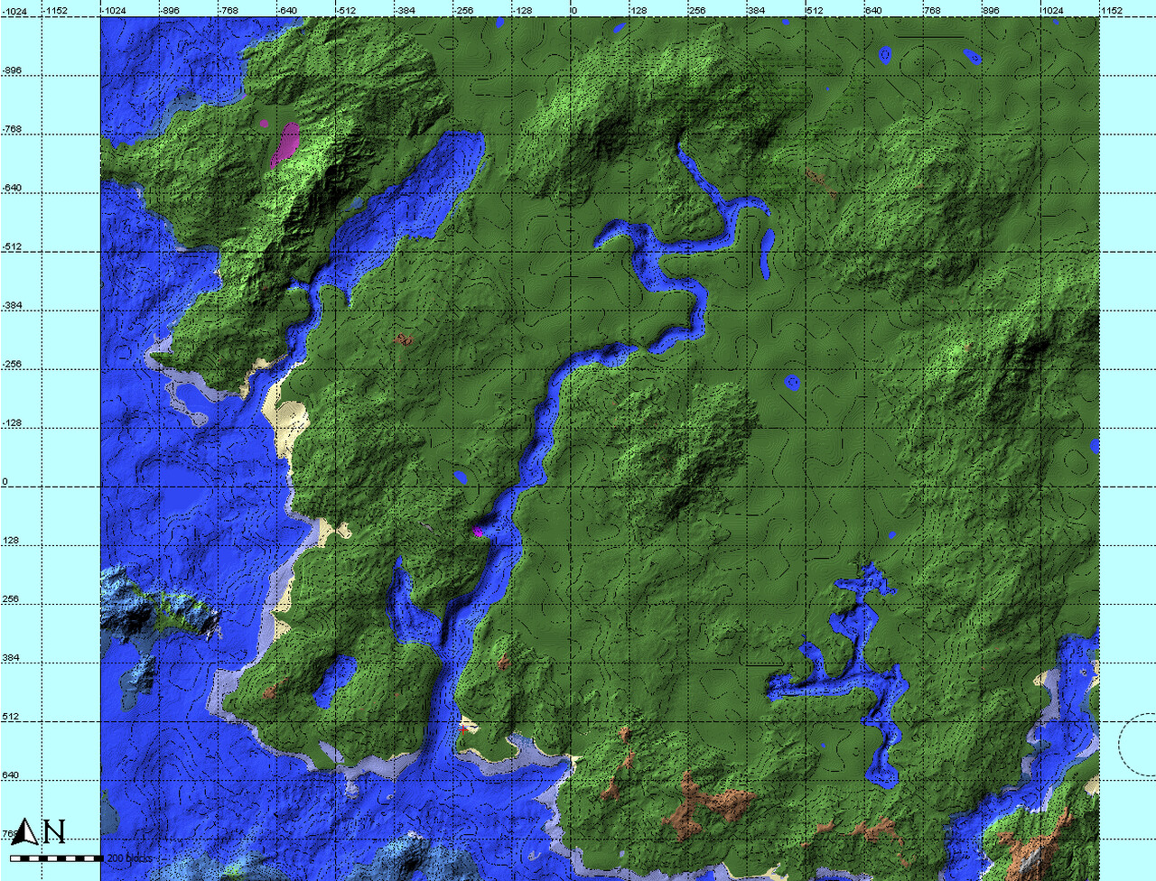 Hilly world with some moutains and rivers Minecraft Map
