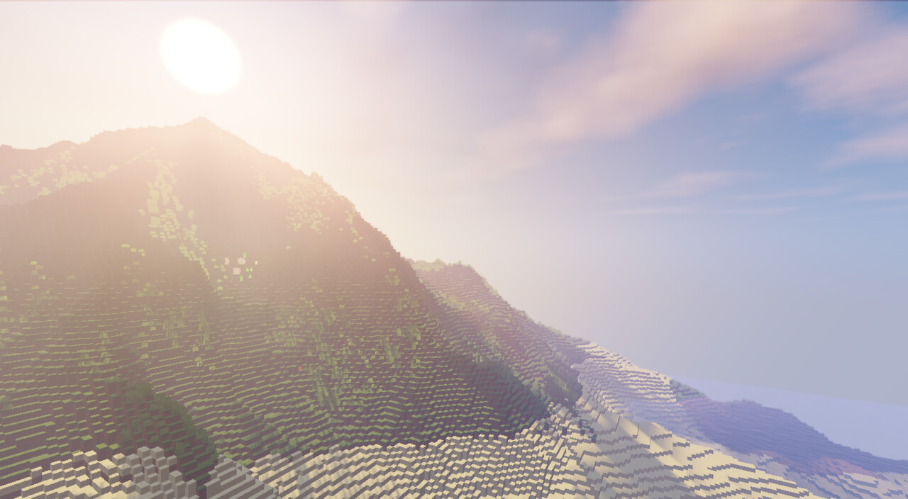 Hilly world with some moutains and rivers Minecraft Map
