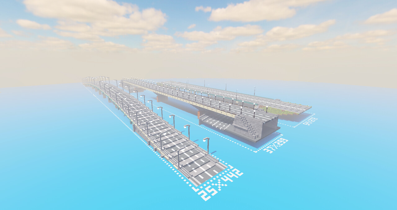 Bridges and overpass pack Minecraft Map