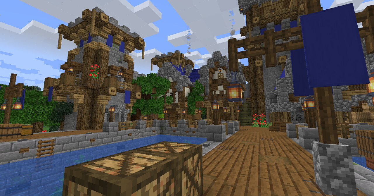 My Builds, on an extended SMP server (not my own server) Minecraft Map