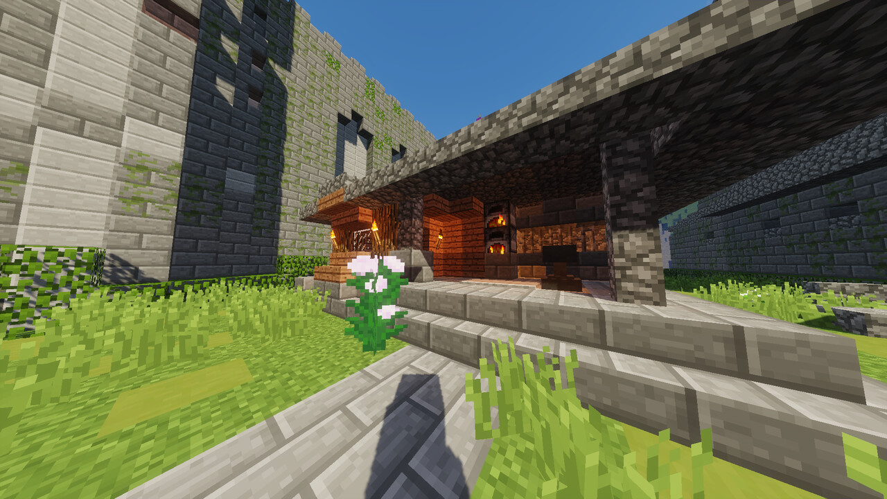 EPIC Village WITH CASTLE!!! (SERVER ART) Minecraft Map