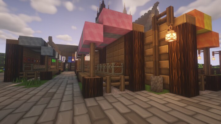 Medieval Market Place // Mittelalterlicher Marktplatz Minecraft Map