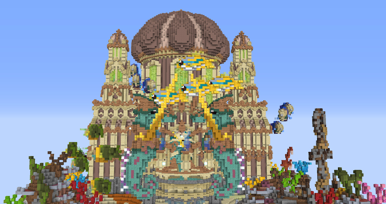 Underwater Water Palace Minecraft Map