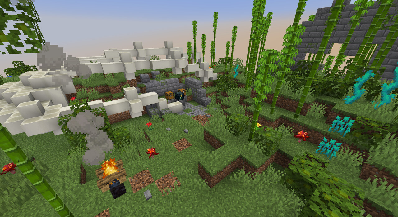 Skeleton in Overworld Spawn Island Minecraft Map