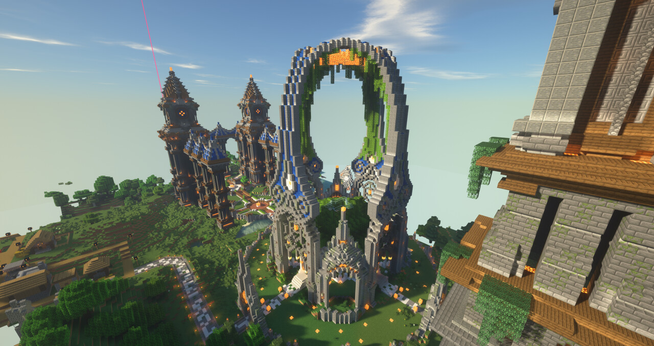 Natural Open Spawning Area with Shop, Portals, and Huge Garden ...