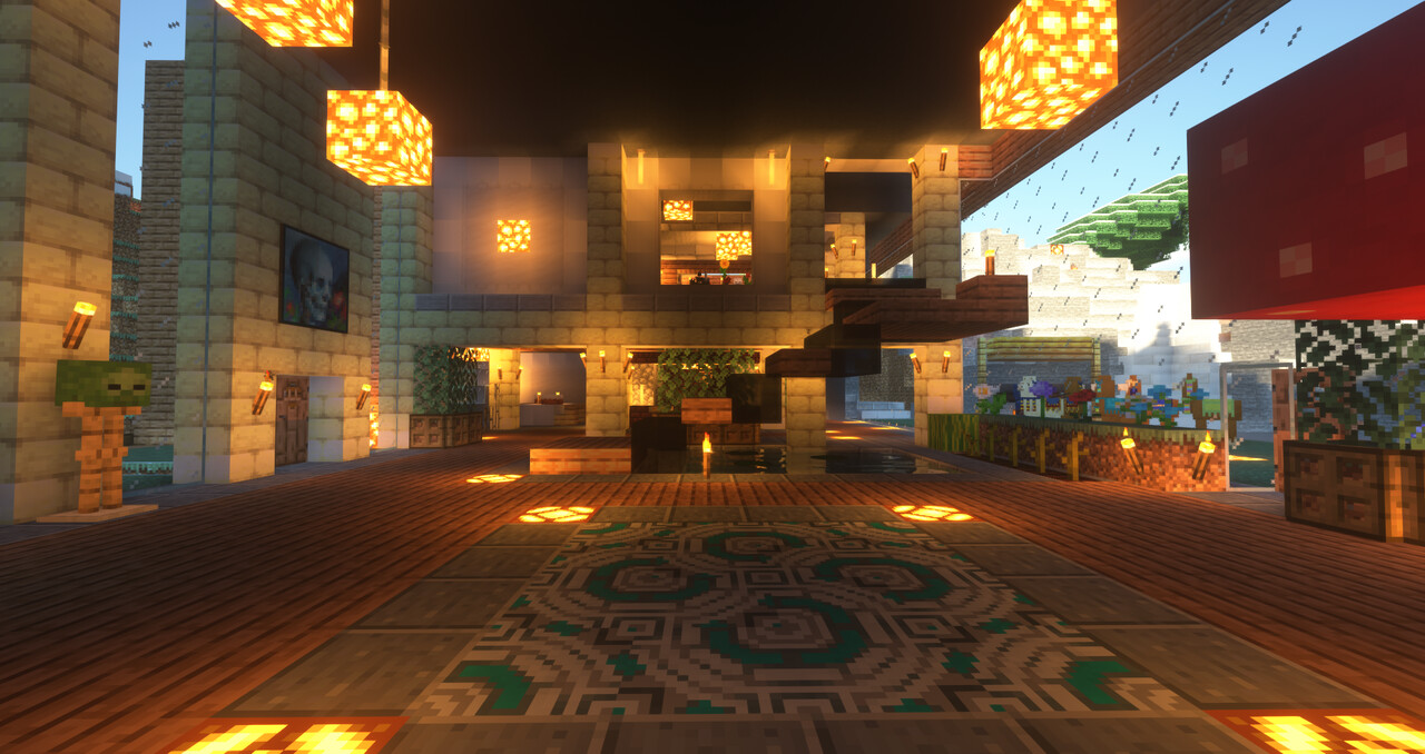 Natural Open Spawning Area with Shop, Portals, and Huge Garden ...