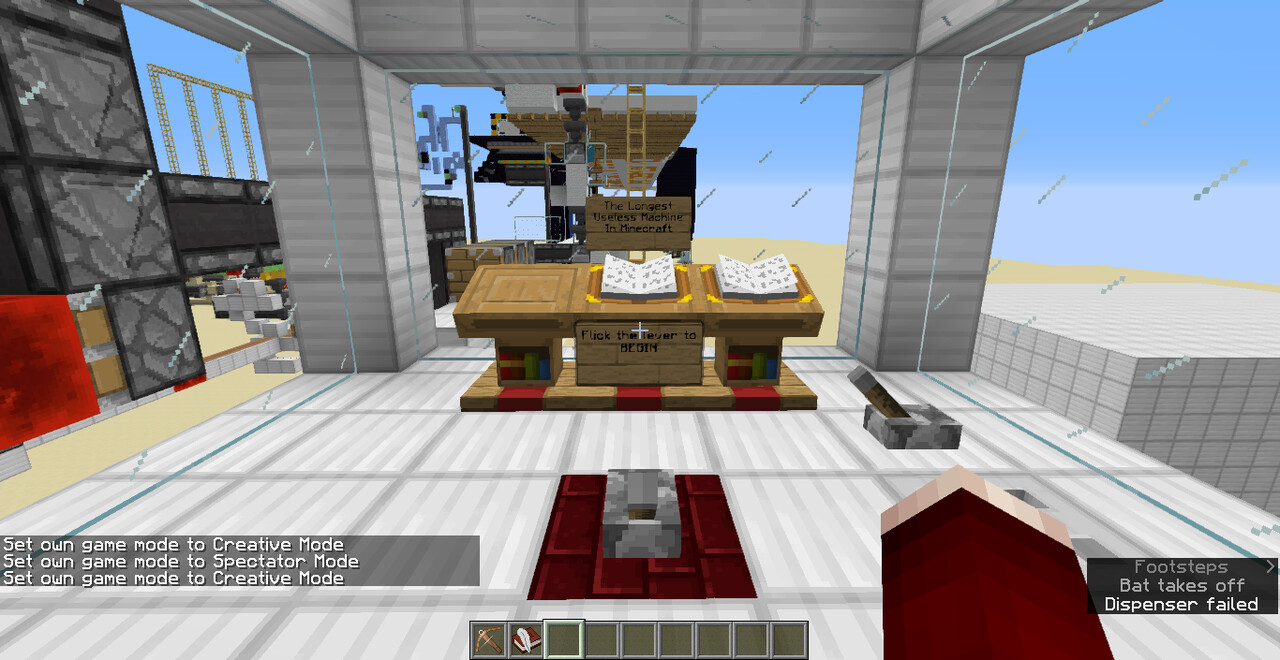 The Longest Useless Machine in Minecraft (version 1.0) Minecraft Map