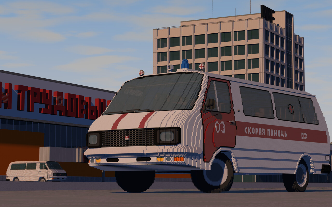 RAF-2203 and Riga Autobus Factory (RAF) Minecraft Map