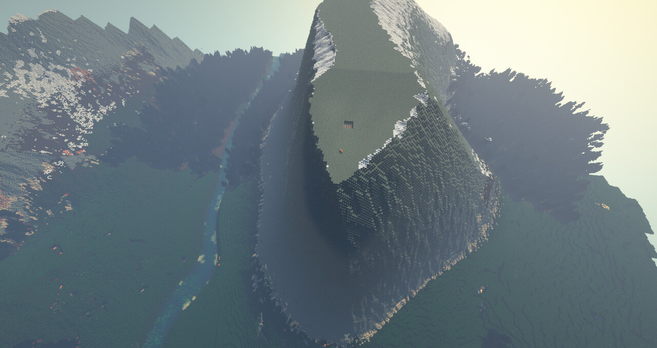 Underground mine shaft 820 ft deep Minecraft Map