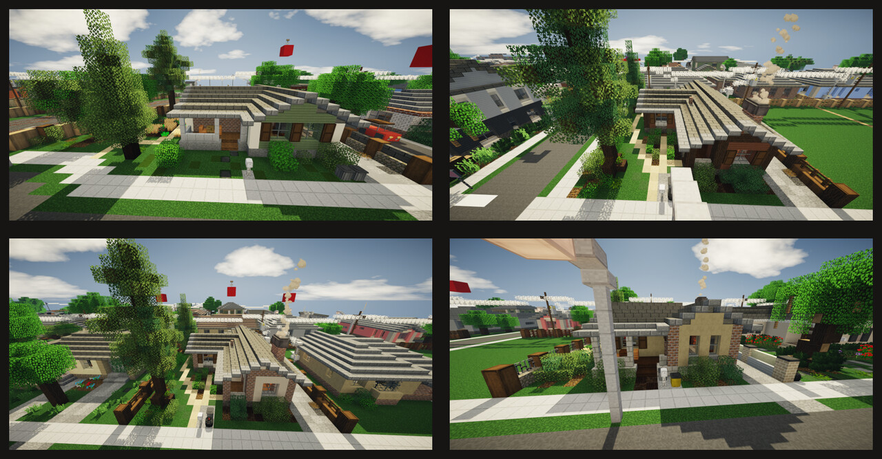 60's/50's bungalows Minecraft Map