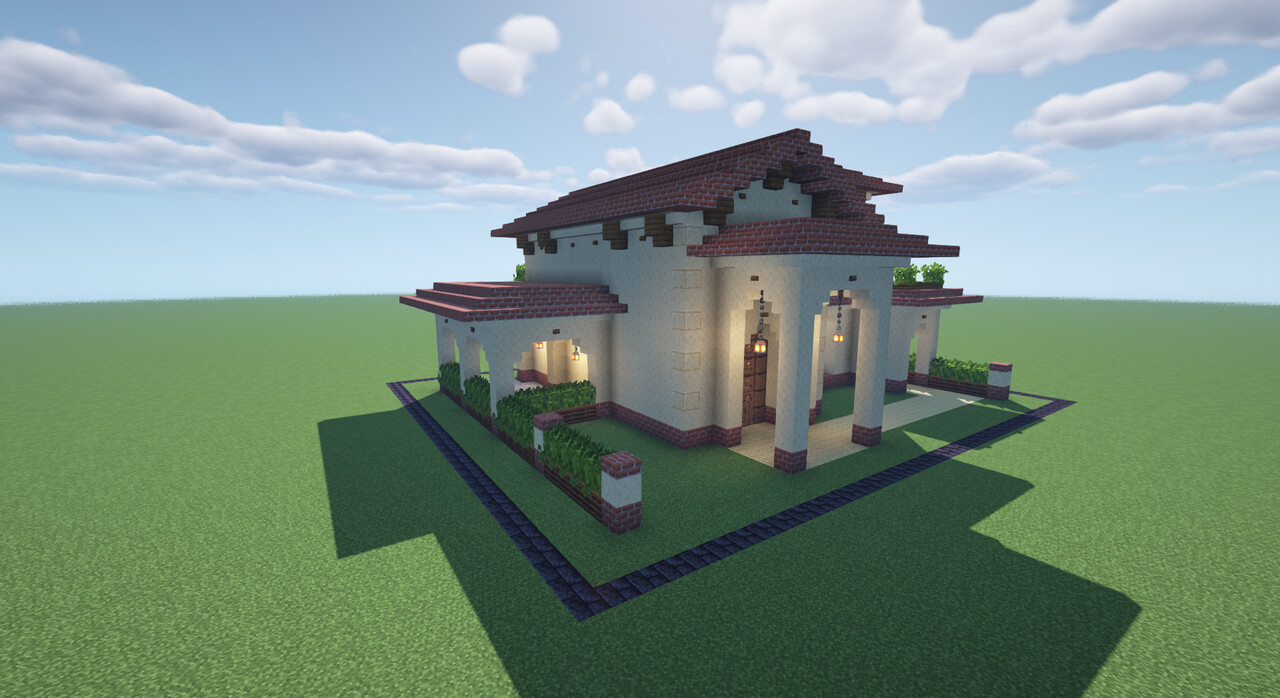 Spanish Villa Tutorial + Map and Schematic Download Minecraft Map