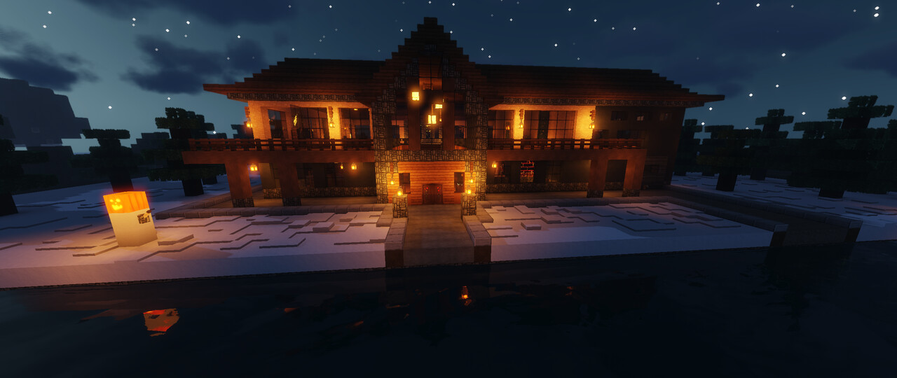 Modern Mountain Chalet Minecraft Map