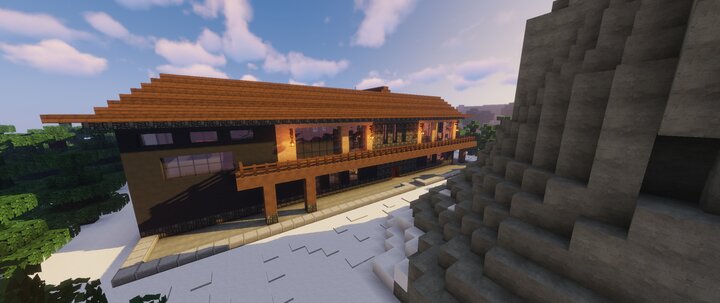 Modern Mountain Chalet Minecraft Map