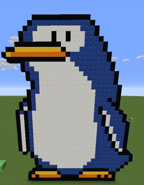 Pinguin Pixelart Minecraft Map