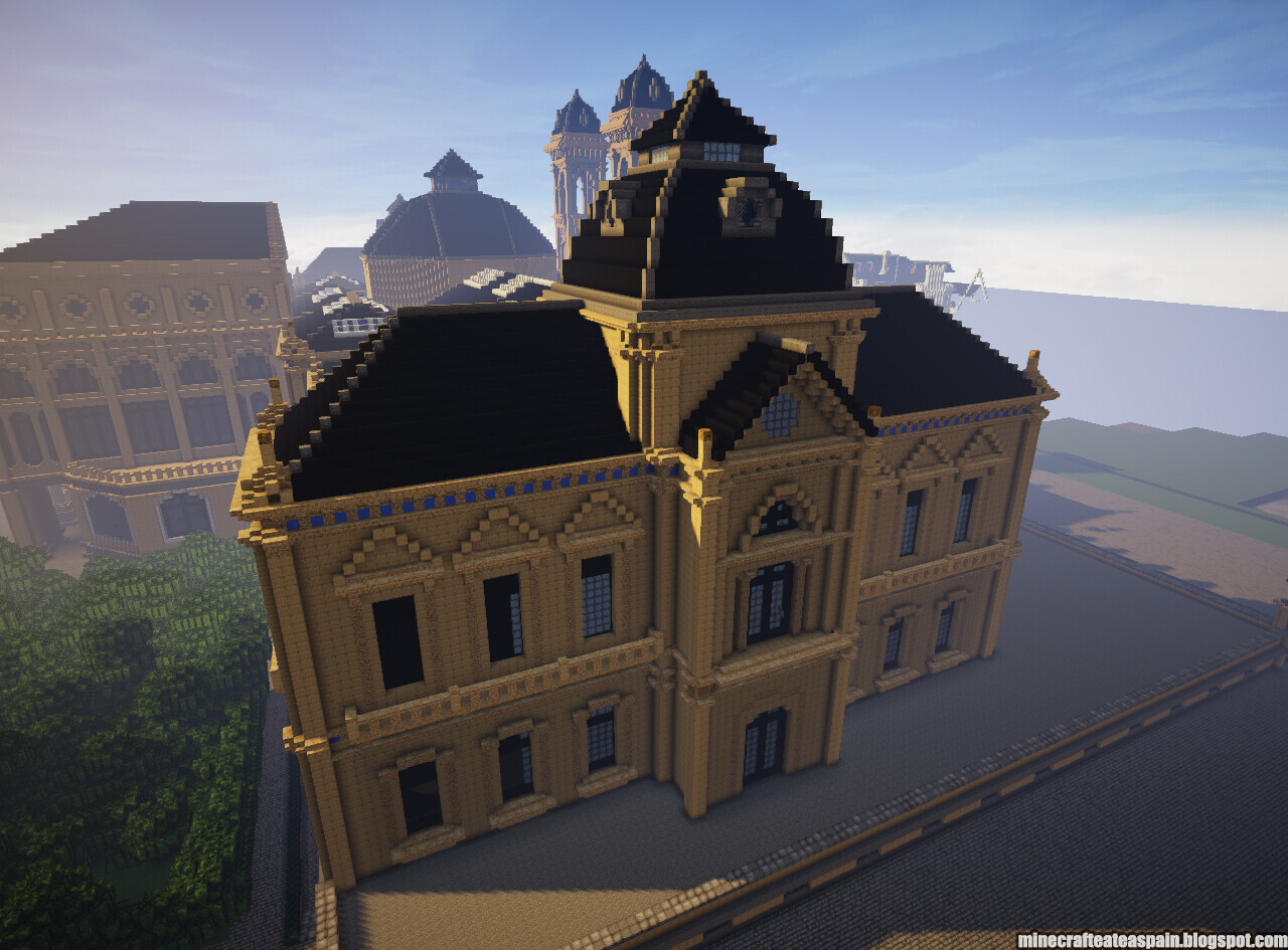 Minecraft replica of the Donostia City Council, Spain. Minecraft Map