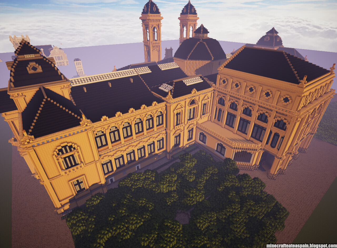 Minecraft replica of the Donostia City Council, Spain. Minecraft Map