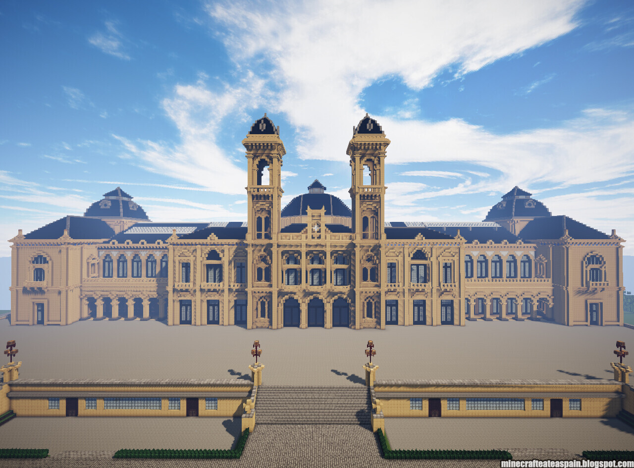Minecraft replica of the Donostia City Council, Spain. Minecraft Map