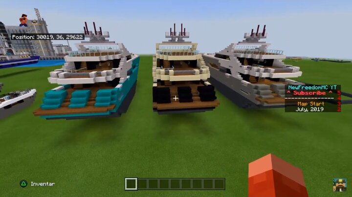 Minecraft Charter Super Yacht Tutorial Download Minecraft Map