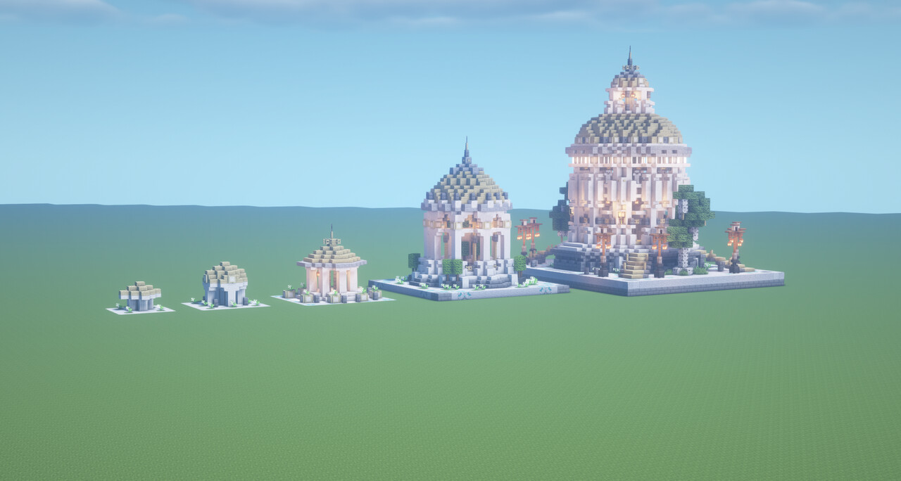 Upgrade to a tempel, dome build Minecraft Map